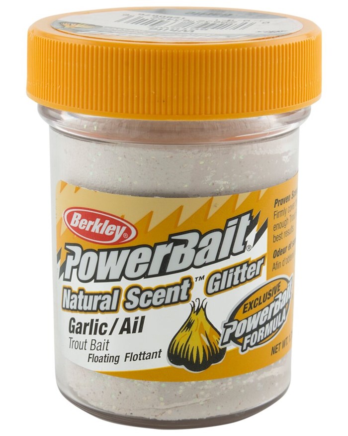 Berkley PowerBait Natural Glitter Garlic - White
